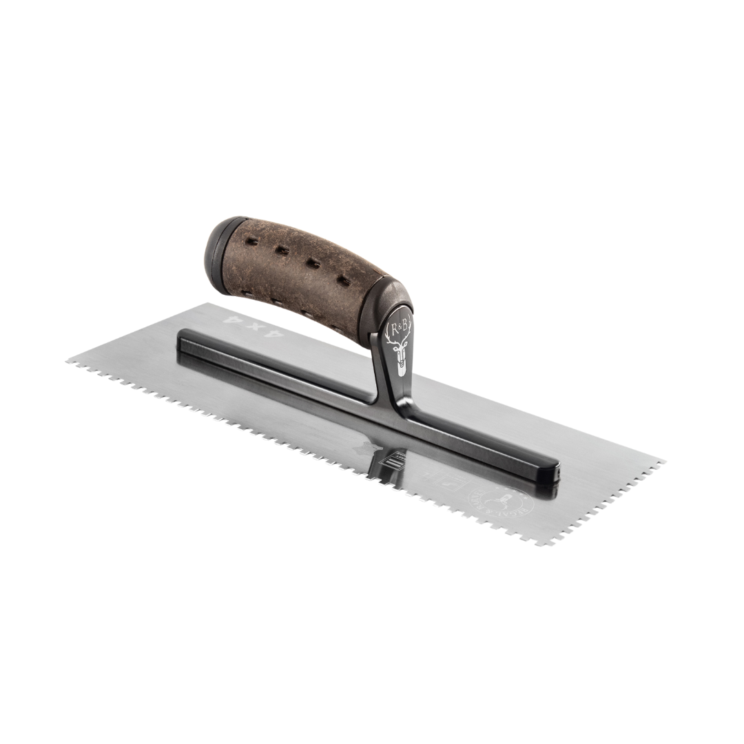 Gold Hardened Notched Trowel - 4mm - Regal & Barnes